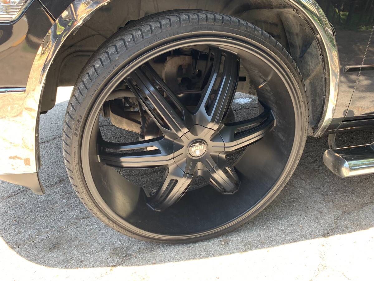28” DUB Rims and Tires 5 Lug Wheels Dodge Ram 1500 28s Dubs Black 28z ...