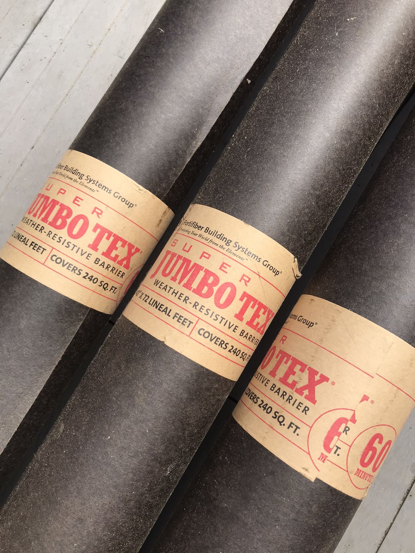 Fortifiber Super Jumbo Tex 240 sq. ft. 60 Minute Weather Barrier ...