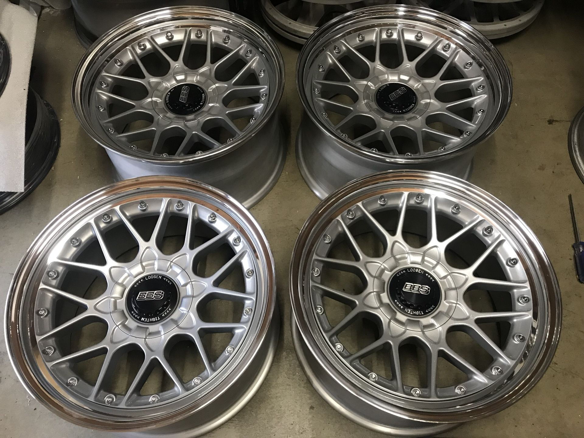 BBS RS2 RSII RS713 18x9 18x10 Custom Concave 3 Piece Step Lip