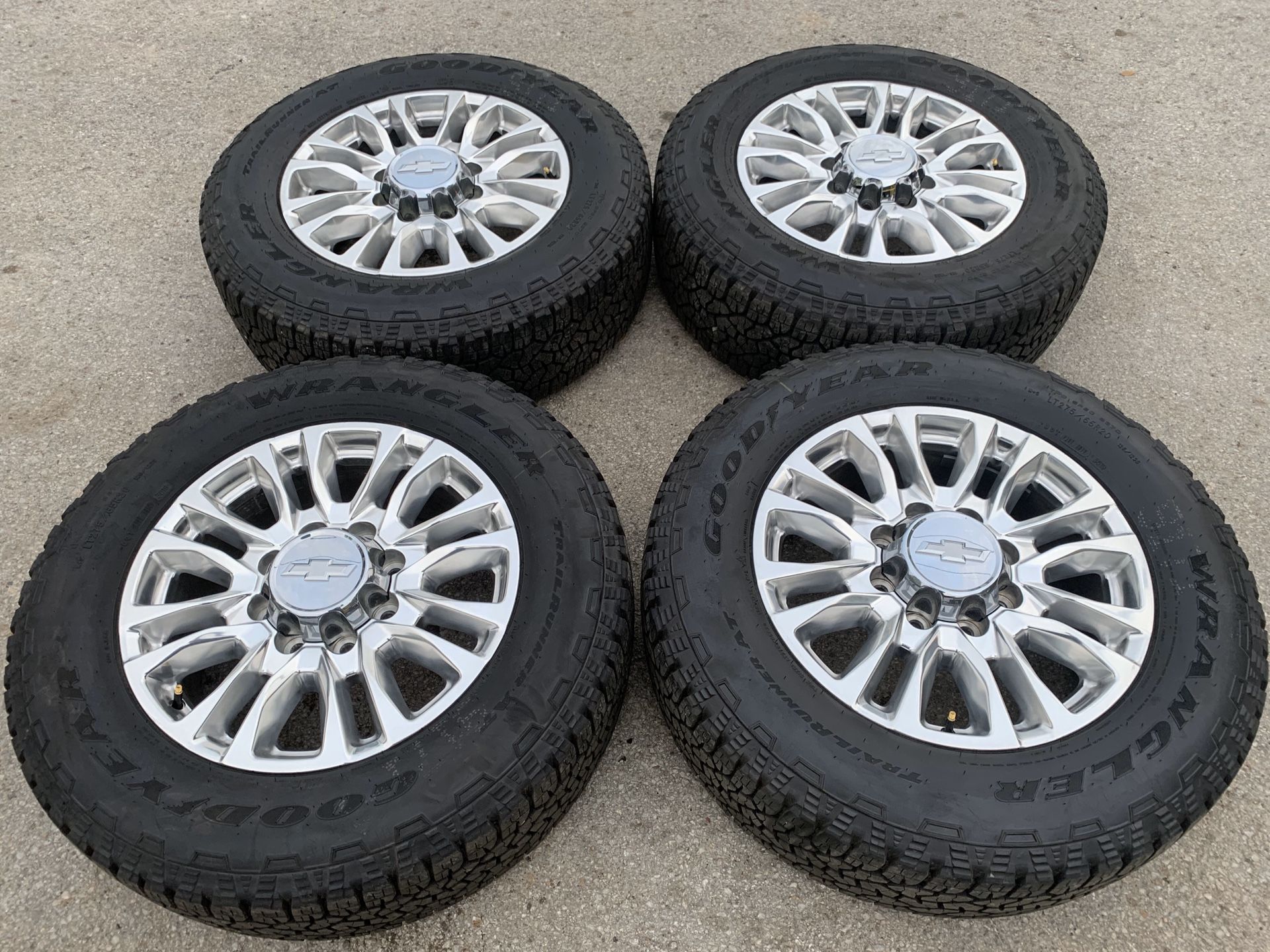 New 20” Chevy High Country Rims And Goodyear All Terrain Tires 8 Lug ...