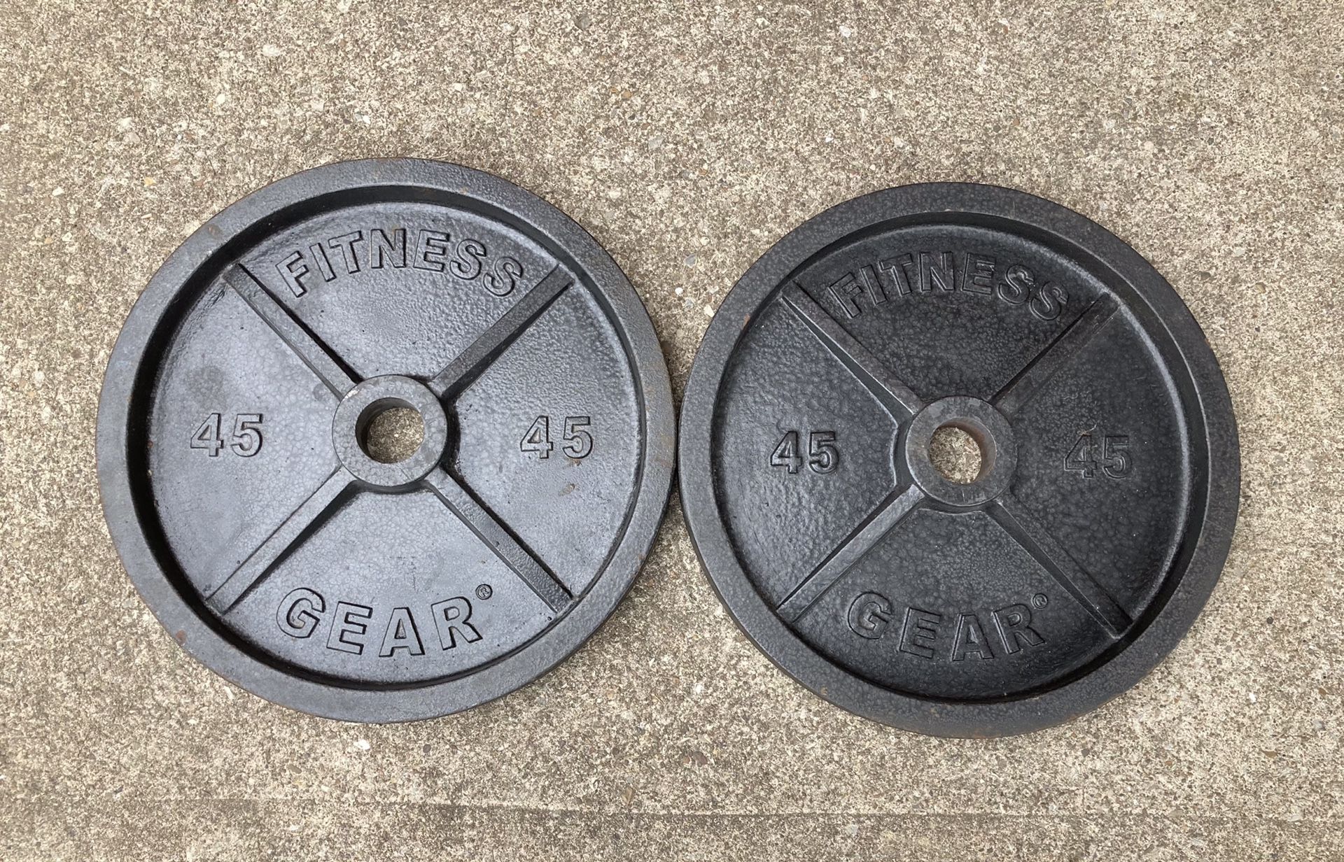 Olympic size weight plates 210 lb set weights plate 45s 35s 25s lbs ...