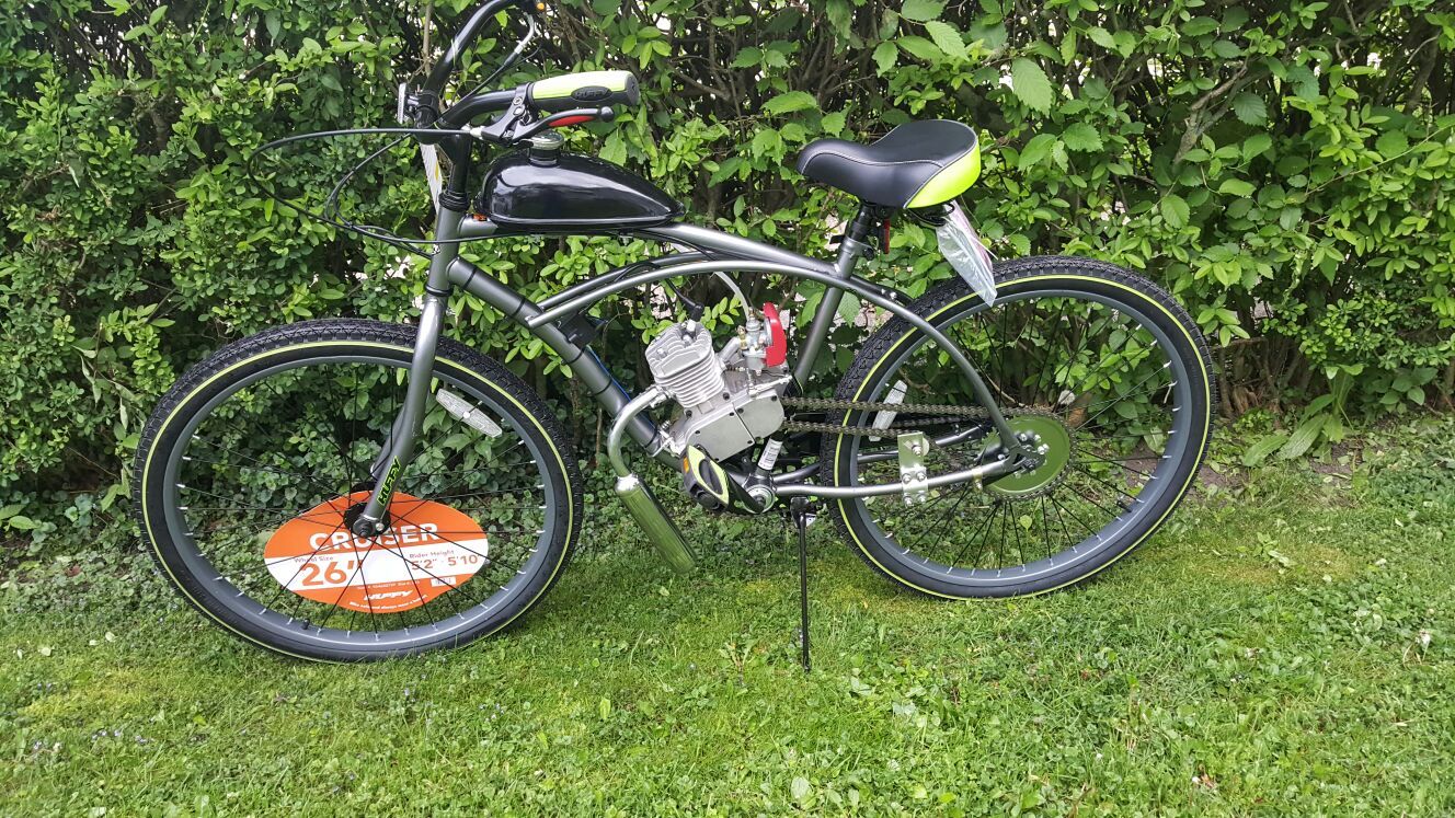 First Build! Huffy Cranbrook Cruiser, 66cc Chinese Motor R ...